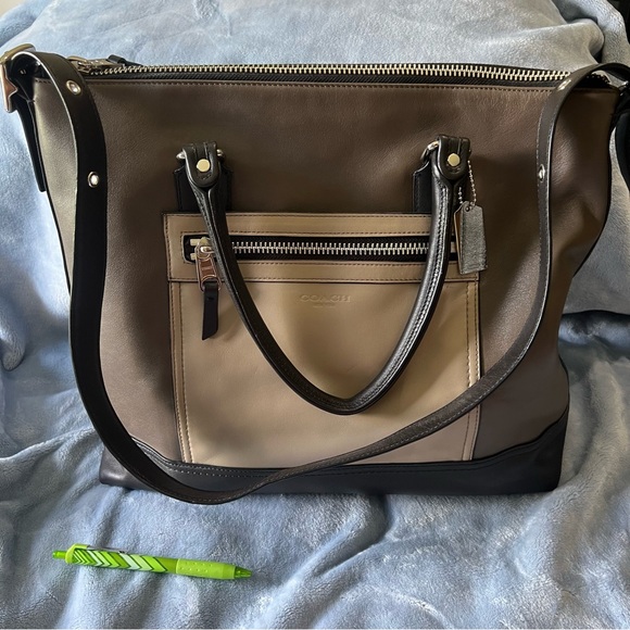 Coach | Bags | Coach Legacy Rory Bag Brown Tan Black | Poshmark